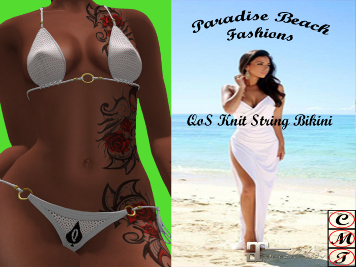 Second Life Marketplace 0359 Paradise Beach Qos Knit String Bikini